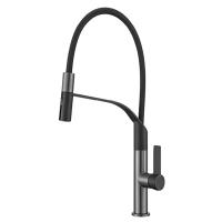 China Brass Deck Mounted Single Hole Kitchen Sink Faucet Mixer Tap with Flexible Spout for sale