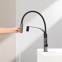 China Brass Deck Mounted Single Hole Kitchen Sink Faucet Mixer Tap with Flexible Spout for sale