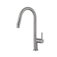 China Deck Mounted Single Hole Kitchen Sink Faucets with Pull Down Sprayer for sale