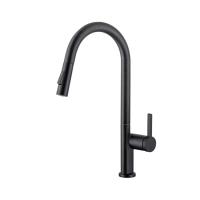 China Deck Mounted Single Hole Kitchen Sink Faucets with Pull Down Sprayer for sale