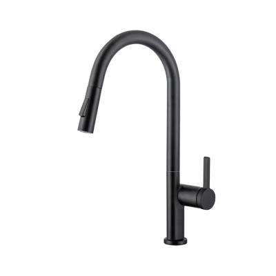 China Deck Mounted Single Hole Kitchen Sink Faucets with Pull Down Sprayer for sale