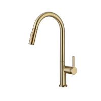 China Deck Mounted Single Hole Kitchen Sink Faucets with Pull Down Sprayer for sale