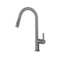 China Deck Mounted Single Hole Kitchen Sink Faucets with Pull Down Sprayer for sale
