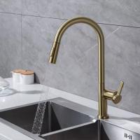 China Deck Mounted Single Hole Kitchen Sink Faucets with Pull Down Sprayer for sale