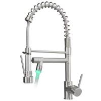 China High Quality Modern Single-Handle Stainless Steel Kitchen Faucet Anti-Splash Dual Water Hot/Cold Ceramic Faucet Basin Faucet for sale