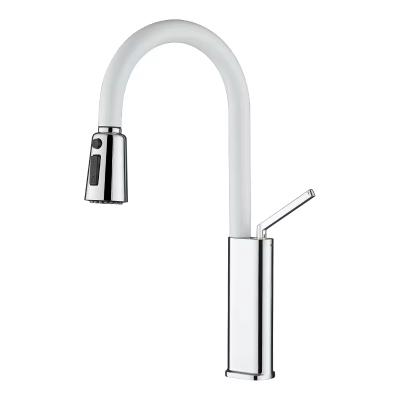 China Curved Universal Pull-out Basin Faucet, Adjustable Hot and Cold Water Dual Function Basin Faucet for Kitchen Sink for sale