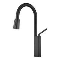 China Curved Universal Pull-out Basin Faucet, Adjustable Hot and Cold Water Dual Function Basin Faucet for Kitchen Sink for sale