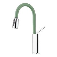 China Curved Universal Pull-out Basin Faucet, Adjustable Hot and Cold Water Dual Function Basin Faucet for Kitchen Sink for sale