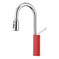 China Curved Universal Pull-out Basin Faucet, Adjustable Hot and Cold Water Dual Function Basin Faucet for Kitchen Sink for sale