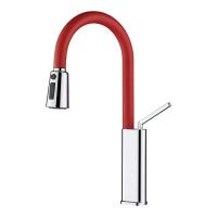 China Curved Universal Pull-out Basin Faucet, Adjustable Hot and Cold Water Dual Function Basin Faucet for Kitchen Sink for sale