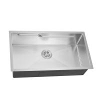 China Handmade Wholesale Undermount Single Bowl  SS304 Stainless Steel Kitchen Sink With Optional Accessories for sale