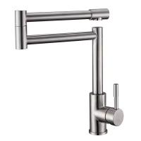 China High quality Hot and Cold water mixer 360 Rotation faucets black Stainless steel pull out kitchen faucet for sale