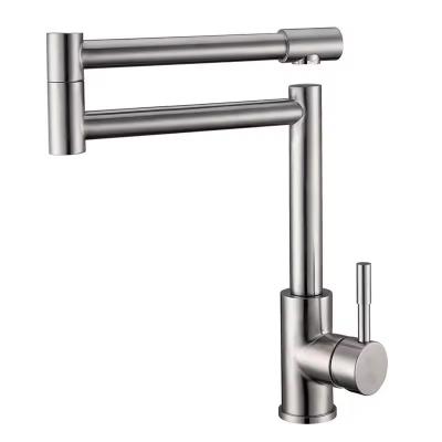 China High quality Hot and Cold water mixer 360 Rotation faucets black Stainless steel pull out kitchen faucet for sale