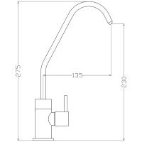 China Chrome Single Hole Cold Basin Faucet Water Mixer Drinking Water Filter Faucet for Water Filtration System for sale
