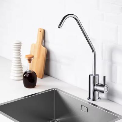 China Chrome Single Hole Cold Basin Faucet Water Mixer Drinking Water Filter Faucet for Water Filtration System for sale