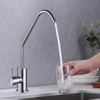 China Chrome Single Hole Cold Basin Faucet Water Mixer Drinking Water Filter Faucet for Water Filtration System for sale