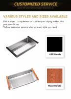 China Dish Drying Rack Multifunction Dish Rack Drainer for Kitchen Storage Stainless Steel Sink Colander D for sale