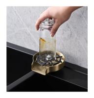 China New Product 2024 Custom Luxury Gold High Pressure Automatic Cup Washer Glass Rinser Bar Accessories Kitchen Tools for sale