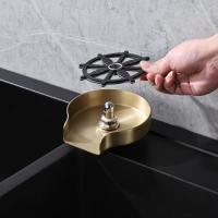 China New Product 2024 Custom Luxury Gold High Pressure Automatic Cup Washer Glass Rinser Bar Accessories Kitchen Tools for sale