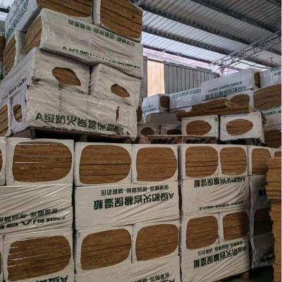 China Fireproof Rock Wool Board with 100-200 Kg/m3 Density and -268℃ ~ 650℃ Temperature Resistance in 1200×600mm Size for sale