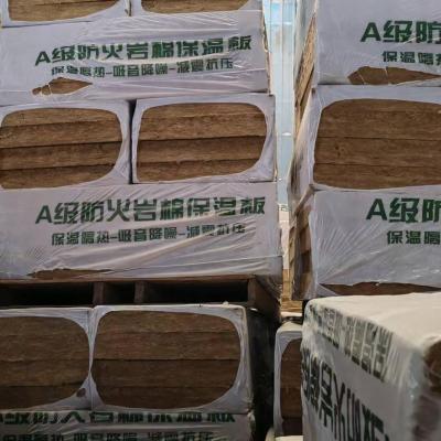 China Excellent Hydrophobic Property Rock Wool Rigid Insulation Panels with High Moisture Resistance and Sound Absorption Coefficient 0.75 - 0.95 for sale