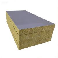 China Yellowish brown Rock Wool Panel Panelwidth 1000 1200 Mm Galvanized Steel Aluminum Stainless Steel Facingmaterial for Thermal Insulation for sale