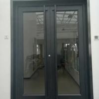 China OEM UPVC stainless stell  Aluminium Double swing  Doors  kfc door 1.2mm Thickness for sale