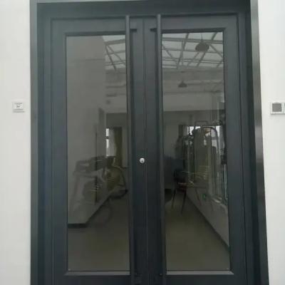 China OEM UPVC stainless stell  Aluminium Double swing  Doors  kfc door 1.2mm Thickness for sale