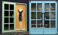 China 96x80 UPVC Double French Doors For Commercial for sale