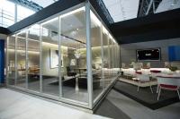 China OEM Transparent Interior Glass Partition Wall Block For Room for sale