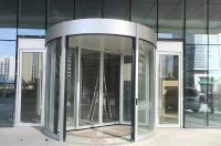 China Motorized Revolving Door with Stainless Steel Finish and 550 W Power Motor for sale
