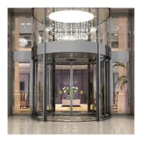 China Hotels Automatic Revolving Door With Finished Surface And Canopy Height Of 300-600 Mm for sale
