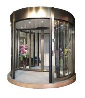 China Effortless And Stylish Automatic Revolving Door For Busy Commercial Buildings for sale