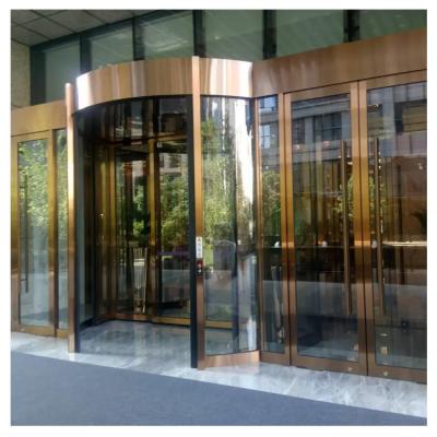 China Effortless And Stylish Automatic Revolving Door For Busy Commercial Buildings for sale