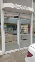 China 48 Inch Double automatic swing  Doors  kfc Main Entrance Gunmetal Grey for sale