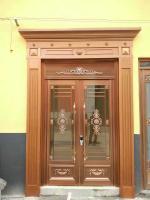 China China Factory Good Price Corner Doors Commercial Kfc Shop Front Store Front Door Double Automatic Swing Glass Entry Door for sale