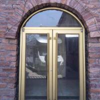 China Factory Price Commercial Fire Windproof Aluminium Double Tempered Glass Energy Efficient Kfc Supermarket Doors Automatic for sale