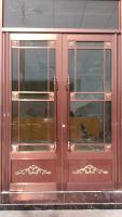 China Factory Price Commercial Fire Windproof Aluminium Double Tempered Glass Energy Efficient Kfc Supermarket Doors Automatic for sale