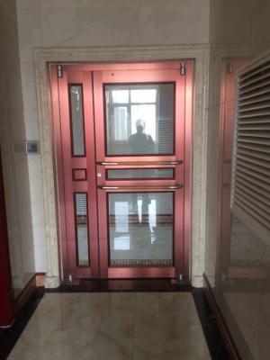 China Factory Wholesale Price Aluminum Frame Storefront Kfc Door  Floor Spring  Tempered Safety Double Glassor for sale
