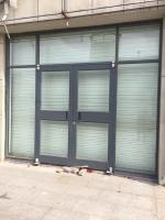 China Factory Wholesale Price Aluminum Frame Storefront Kfc Door  Floor Spring  Tempered Safety Double Glassor for sale