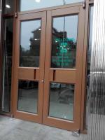 China Factory Wholesale Building Shop Exterior Front Door Kfc Door Gate Entrance Aluminum Alloy Commercial Door With Autotmatic for sale
