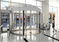China Dust Proof 2 Wing 3 Wing Auto Rotation  Glass Door for sale