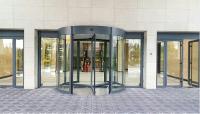 China Dust Proof 2 Wing 3 Wing Auto Rotation  Glass Door for sale