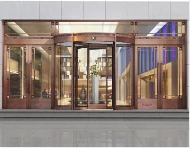 China Modern-Style Aluminum Alloy Rotating Revolving  Doors for sale
