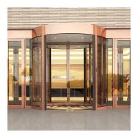 China Safe And Easy Access Control Commercial 2/3/4 Wings Crystal Glass Manual Automatic  Revolving Door for sale
