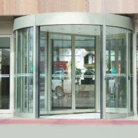 China Safe And Easy Access Control Commercial 2/3/4 Wings Crystal Glass Manual Automatic  Revolving Door for sale