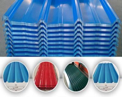 China PPGI PPGL Ibr Box Profiled Color Coated Corrugated Roof Tile Prepainted Trapezoidal Roofing Sheet for sale