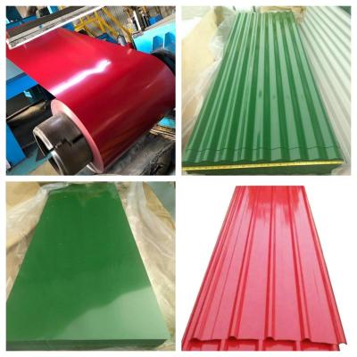 China Ral3020 Color Corrugated Roofing Sheet PPGL Colour Coated Roofing Sheet for sale