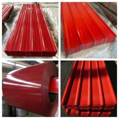 China Roof Tiles Galvanized Roof Sheet Color PPGI PPGL Corrugated Roofing Sheet Corrugated Roofing Steel Sheet for sale