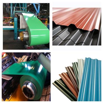 China Galvanized Corrugated Steel Sheets Manufacturing Roof Sheeting PPGL Roofing Sheets for sale